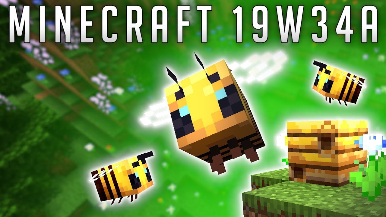 Minecraft Snapshot 19w34a - Abeilles et Dispenser ! - YouTube