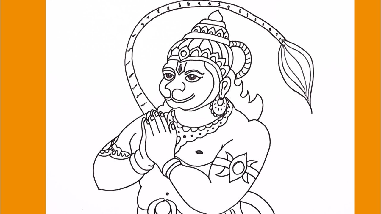 Powerful Hanuman ji Drawing | Divine Art Creation - YouTube