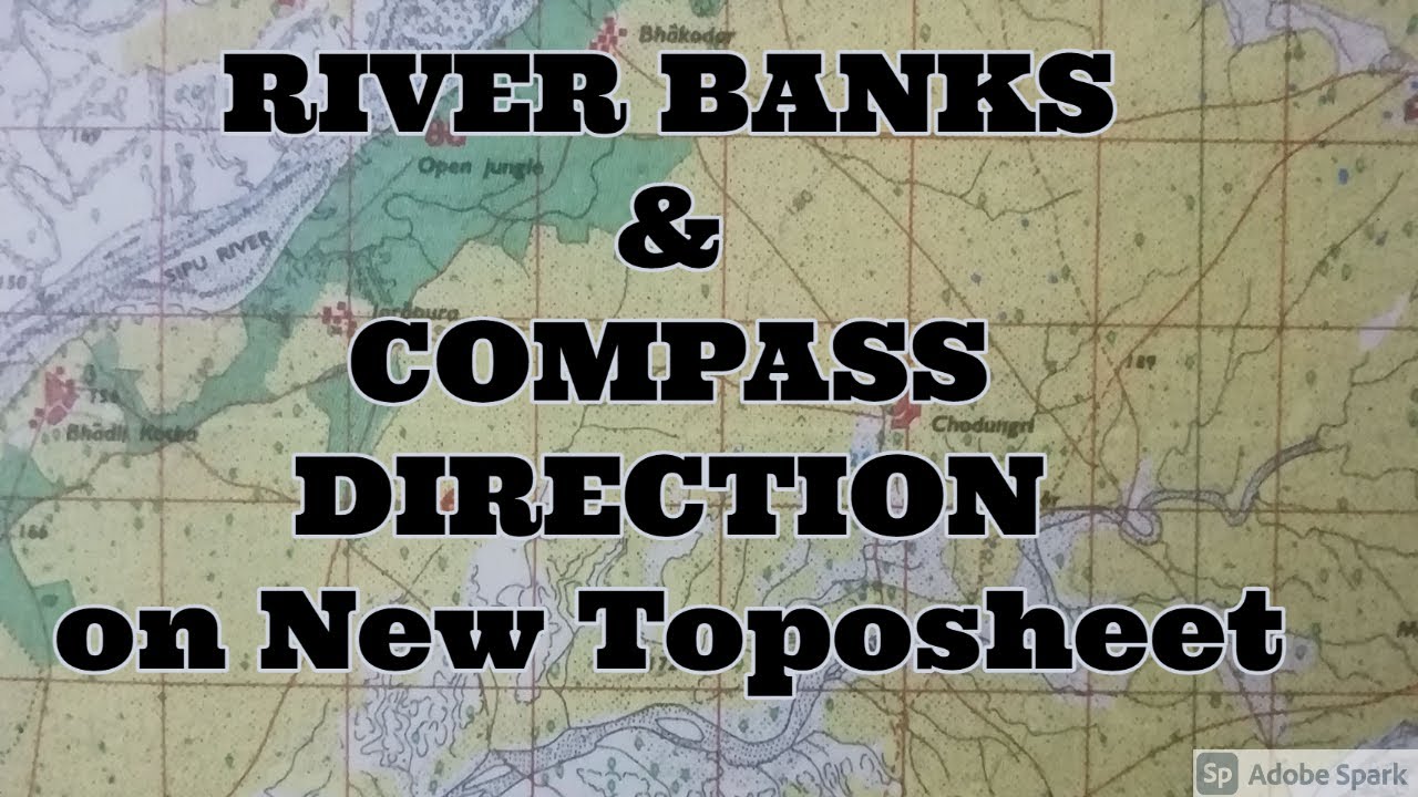 River Bank and Compass Direction on New toposheet #icse #geography # ...