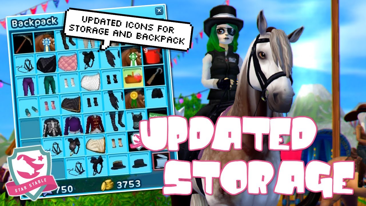 UPDATED BACKPACK & STORAGE - RETURN OF THE CLOTHES MARKET - STAR STABLE ...