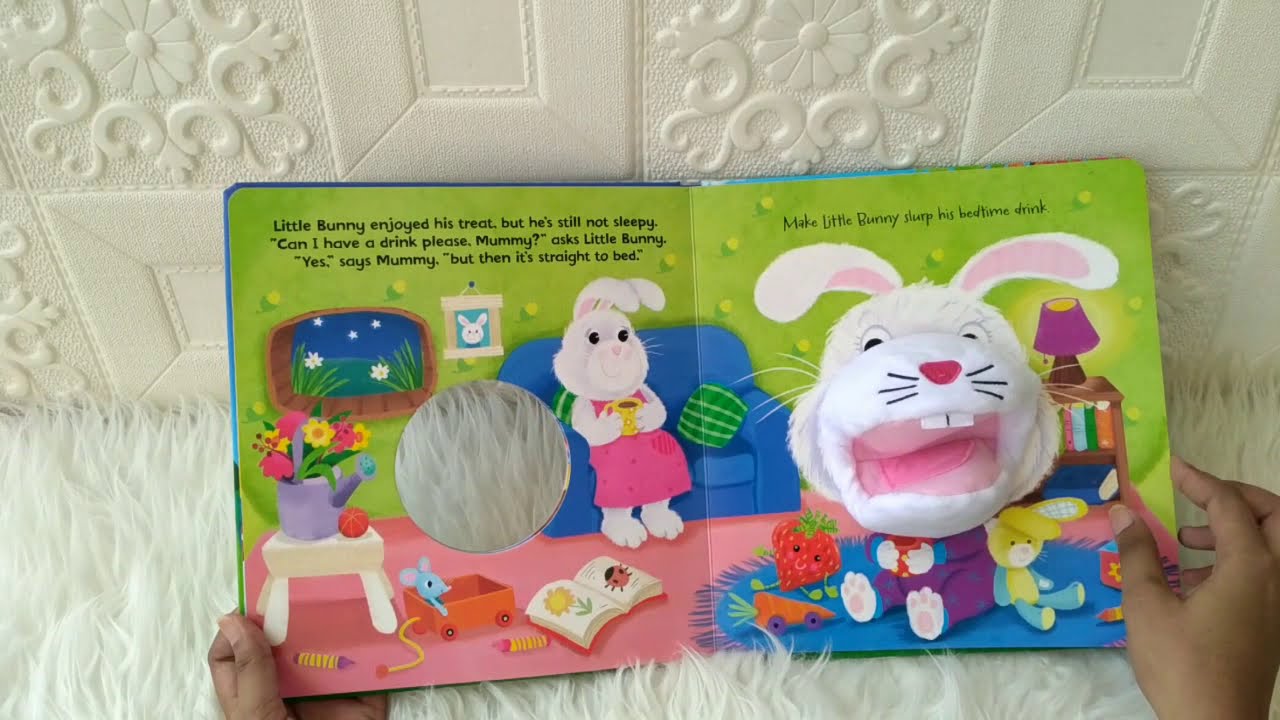 Bedtime Bunny Board Book with Hand Puppet - YouTube