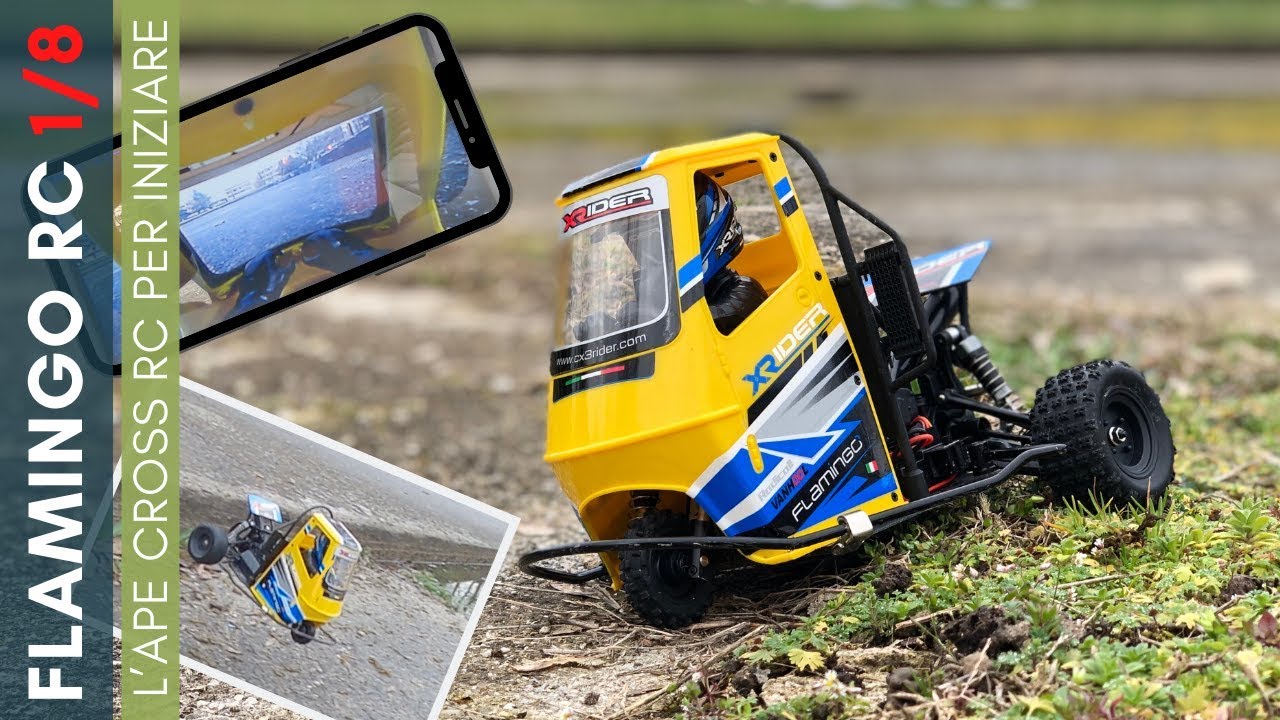 Recensione X-RIDER FLAMINGO RC 1/8! L’APE cross da corsa radiocomandata ...