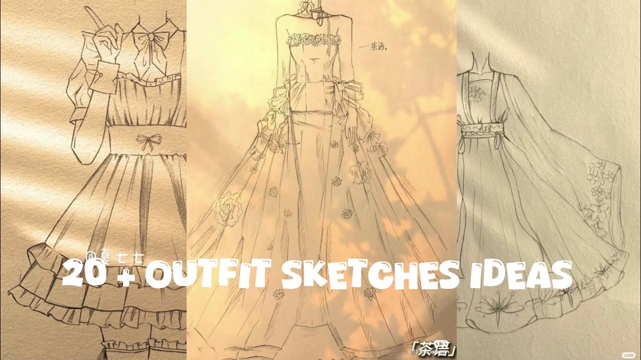 20+ outfit sketches ideas for you |from pintrest | subscribe for More ...