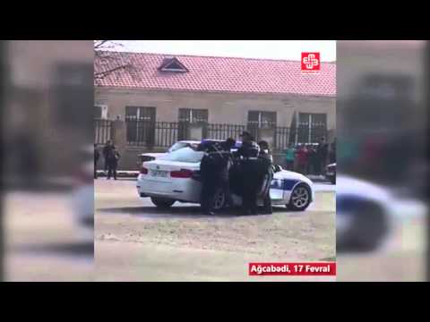 Ağcabədidə DYP əməkdaşları sürücüyə zor tətbiq edib