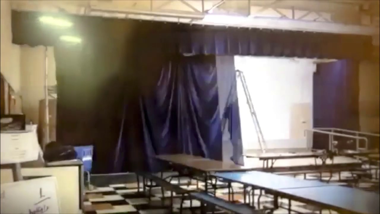 Drapery Industries, Inc. Stage Curtain Install - YouTube