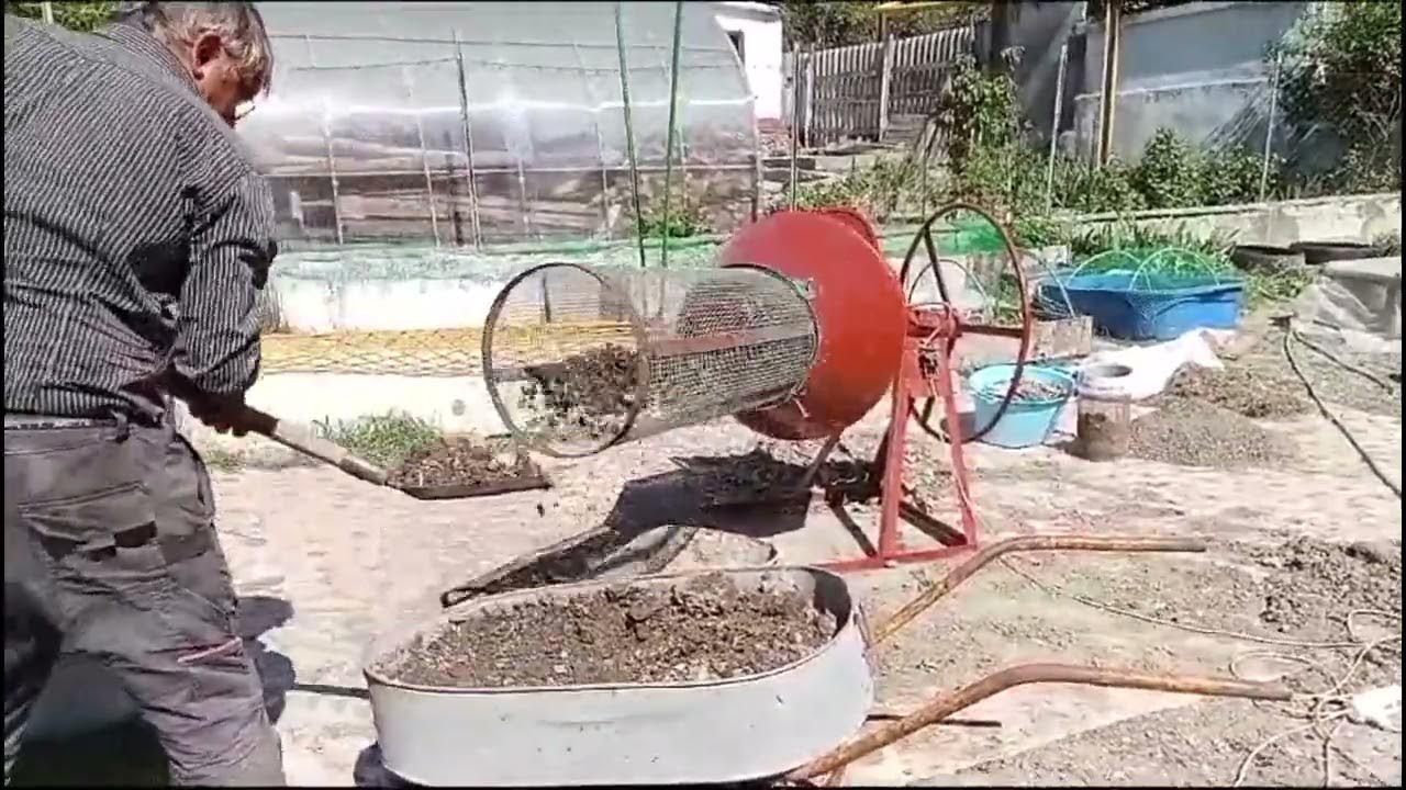 Приставка к бетономешалке для просеивания песка, земли, торфа и тд ...