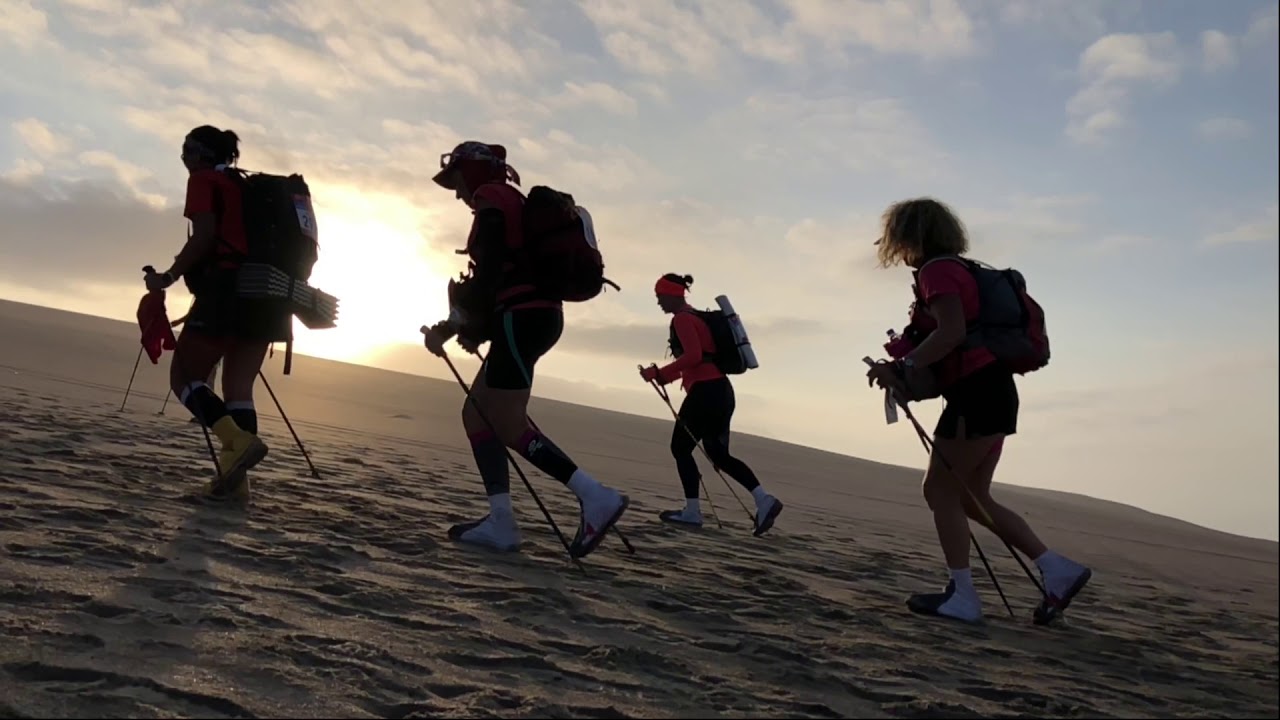 HALF MARATHON DES SABLES PERU 2018 - Beginning of the long stage - YouTube