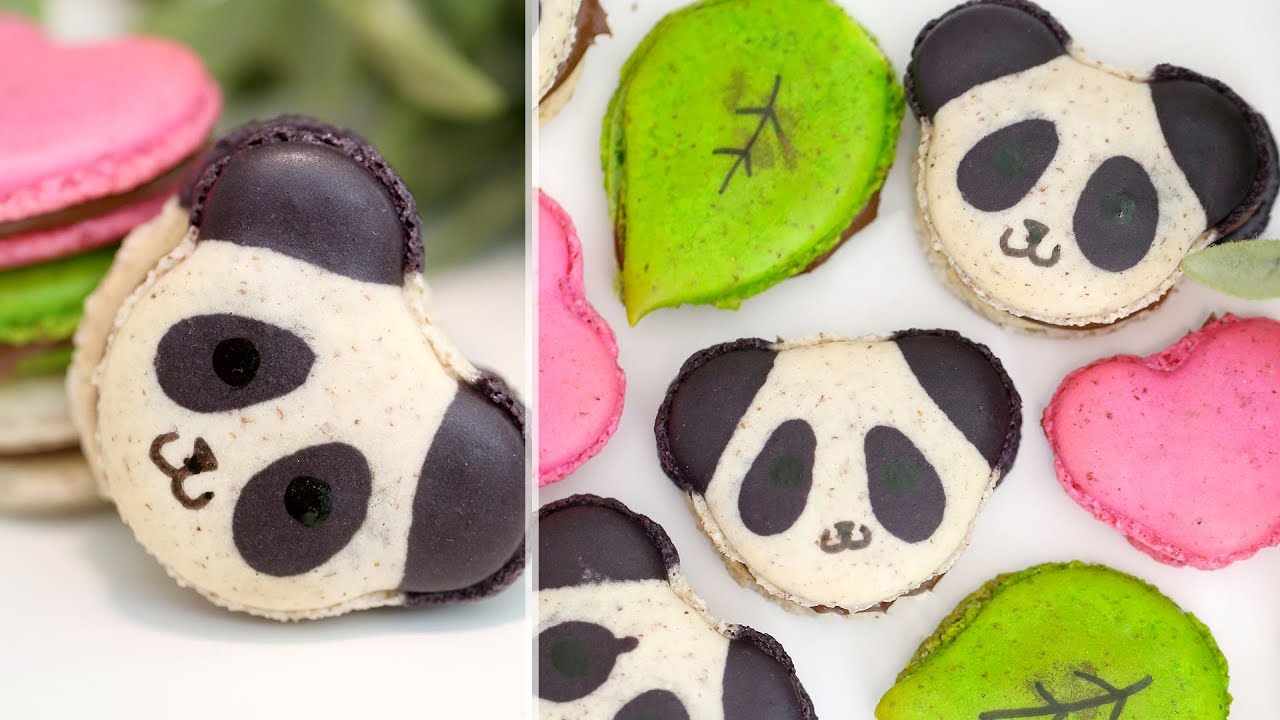 (EASY!!) How to Make Panda Macarons | French Macarons Recipe - YouTube