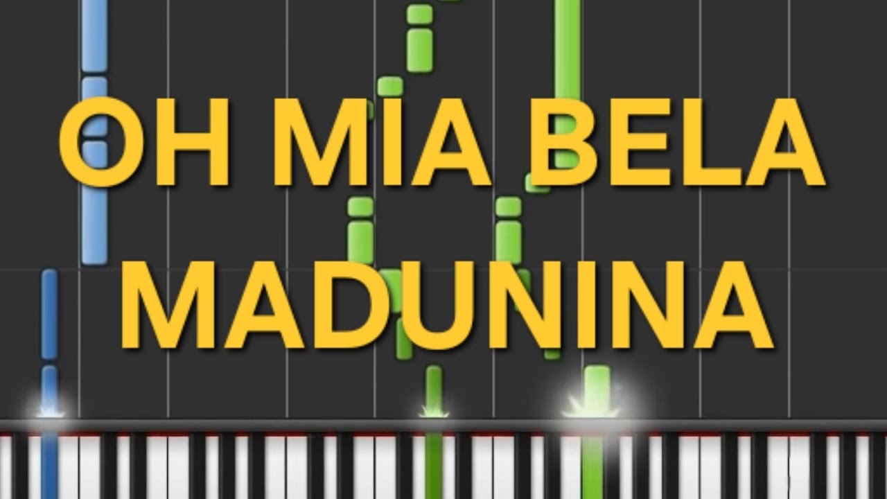 oh mia bela madunina(rallentato-slow)=piano facile easy tutorial - YouTube