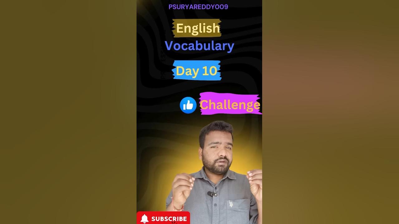 Day 10 of the 100-Days #vocabulary #english #communication #telugutoenglish #viralvideo#trending ...