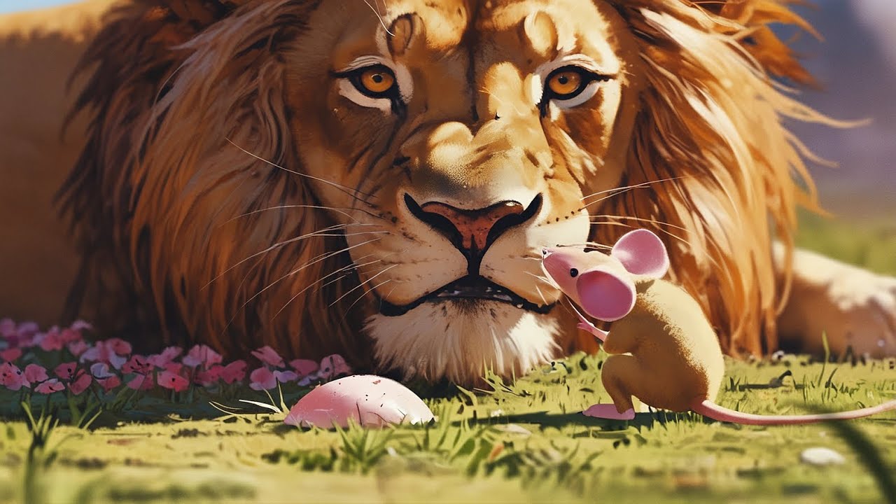 the lion and the mouse stories for kids in English story - YouTube
