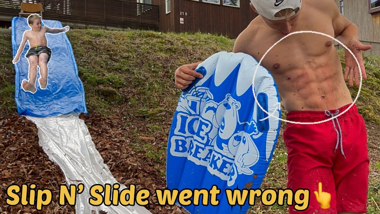 DIY Slip N’ Slide went wrong - YouTube