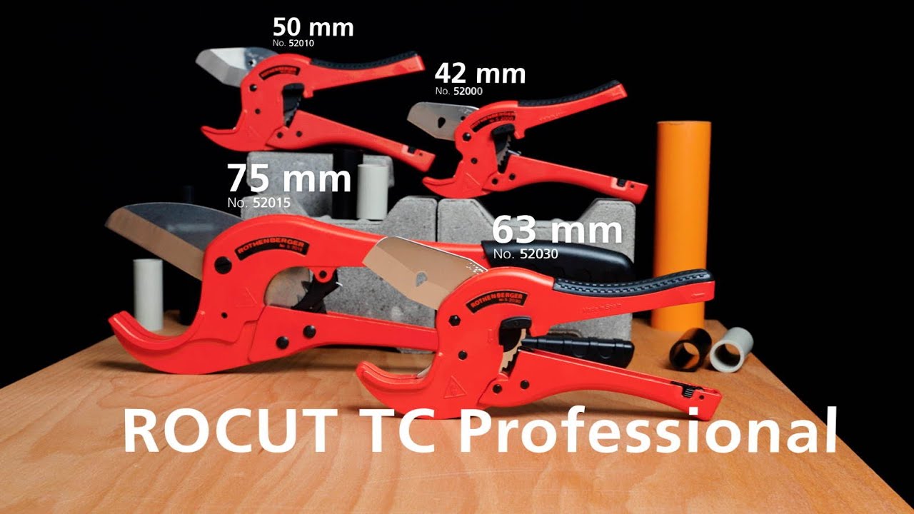 Kunststoffrohrscheren ROCUT TC 42, 50, 63 und 75 Professional - YouTube