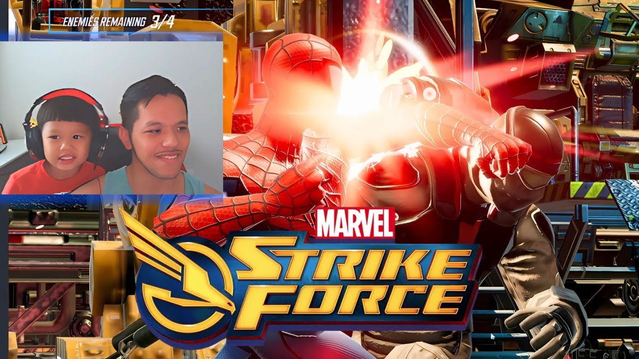 First Time Playing Marvel Strike Force Mobile with My Son! - YouTube