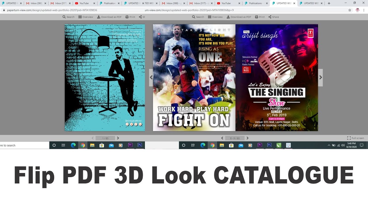 Create 3D Flip Brochure | Book for web from the pdf - YouTube