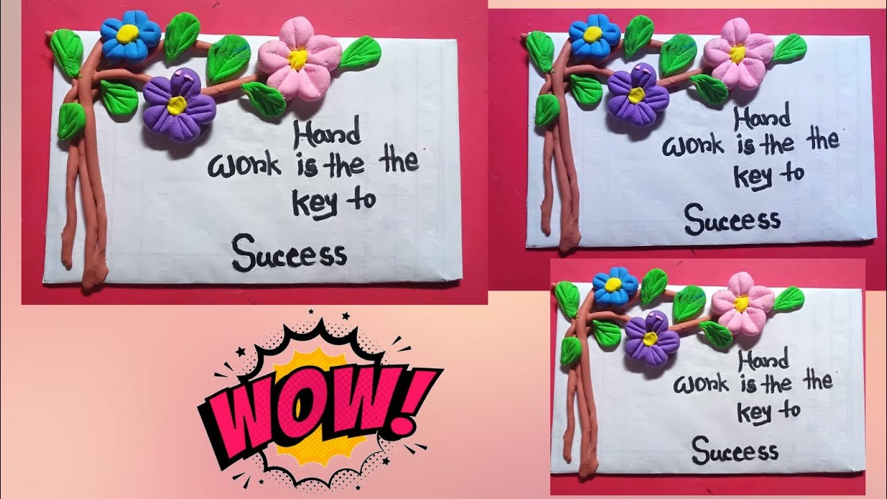 how to make wall hanging card .... nice idea....cly art - YouTube