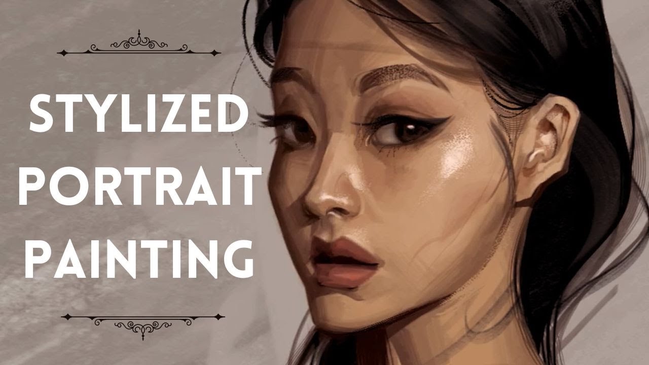 STYLIZED PORTRAIT STUDY // Digital Painting study with me ~ - YouTube
