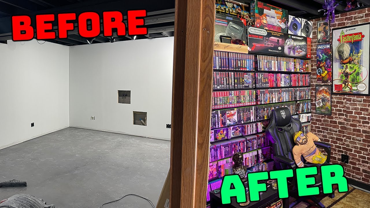 Building a NEW Game Room In 2024 | 80's & 90's Nostalgia Game Room Tour ...