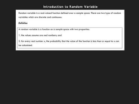 Introduction to RV (discrete) - YouTube