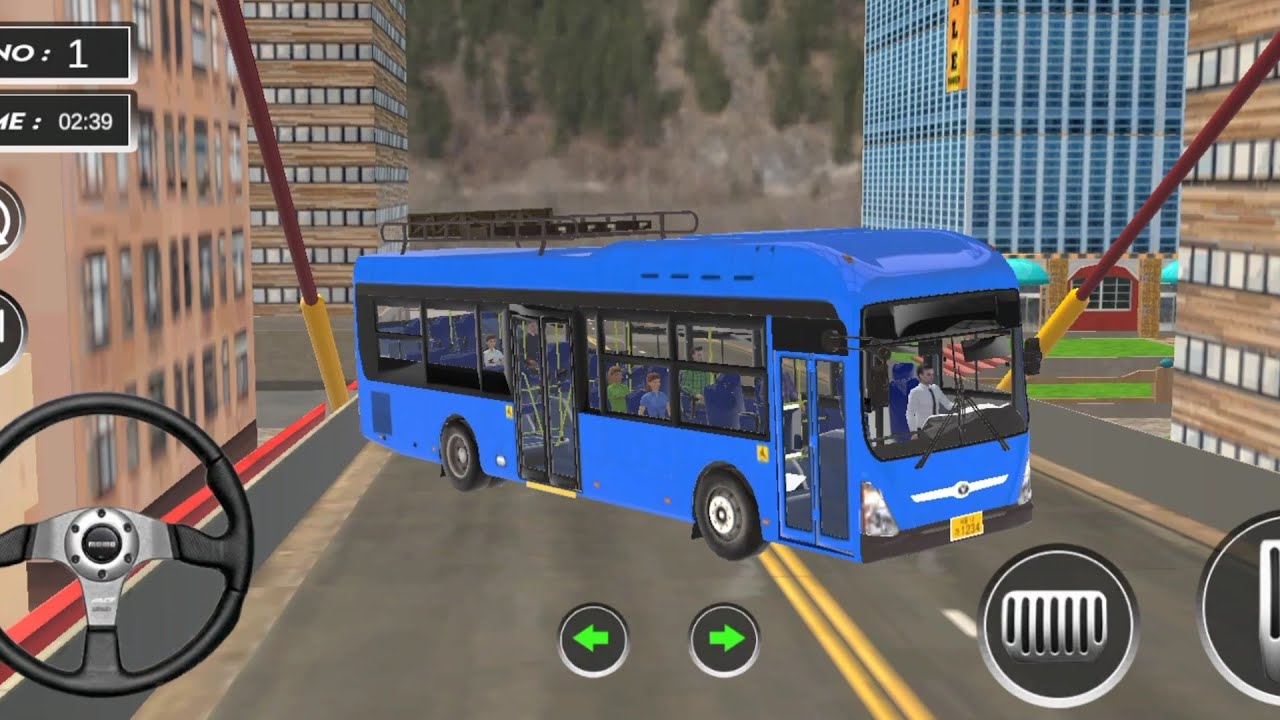 new jeep driving simulator bus drinking in city bus transport game blue ...