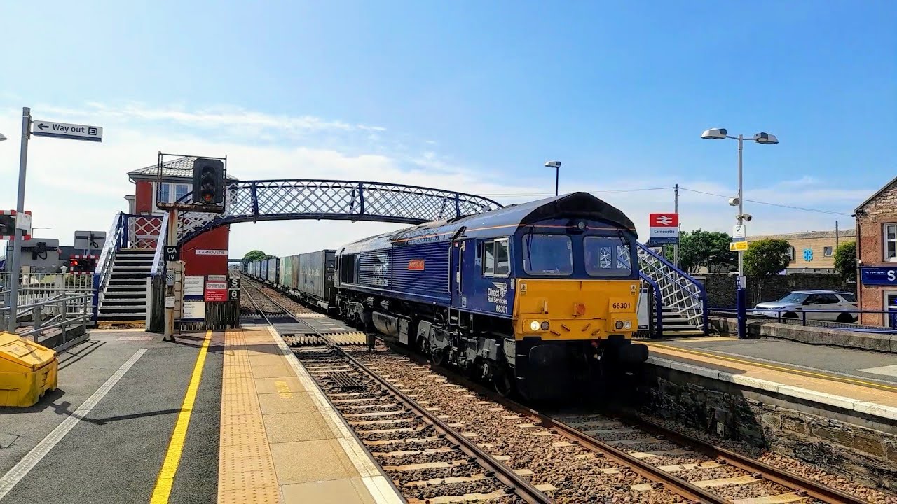 DRS Class 66 at Carnoustie! - YouTube
