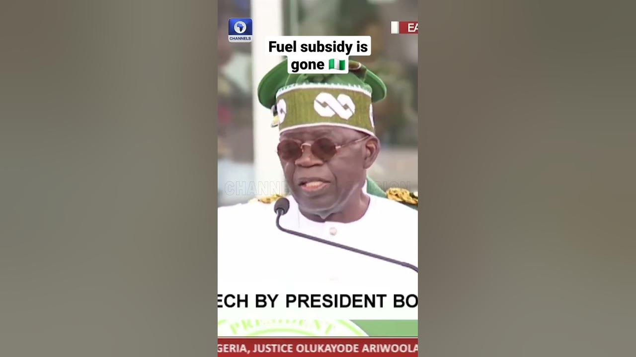 Fuel subsidy is gone, Tinubu declares in inaugural speech - YouTube