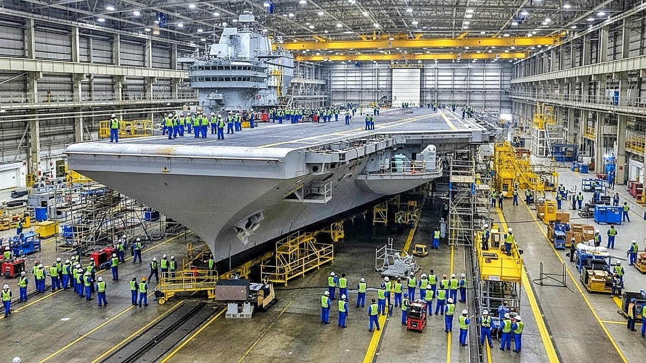 How the USS Gerald R. Ford Was Built — Inside Carrier Factory Tour ...