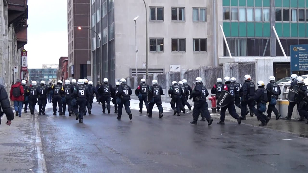 COPB COBP Protesters Chased By SPVM Riot Police March 15 2013 - YouTube
