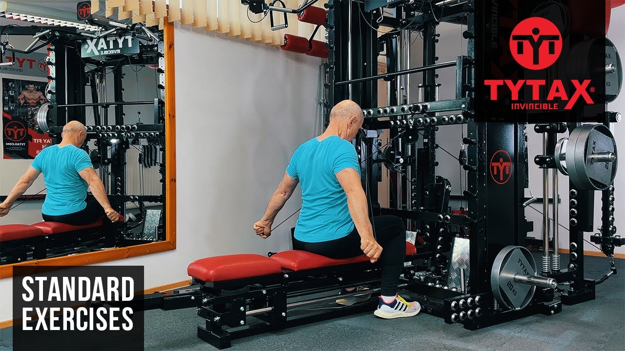 TYTAX® T1-X | Seated Cross Cable Triceps Extension - YouTube