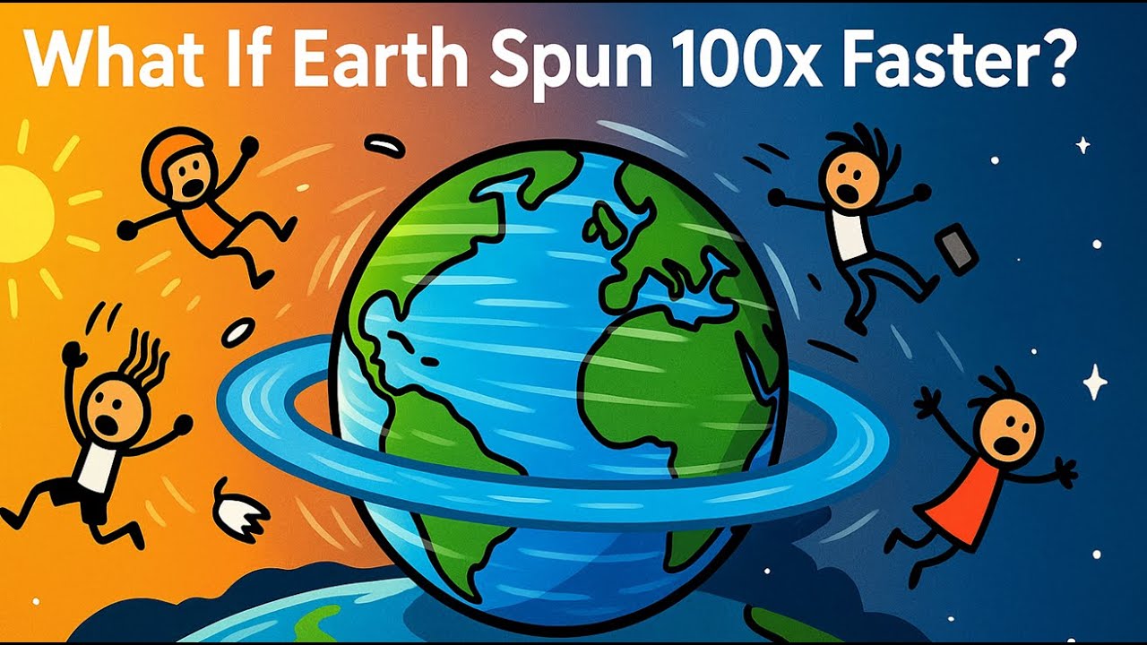 What If Earth Spun 100 Times Faster? - YouTube