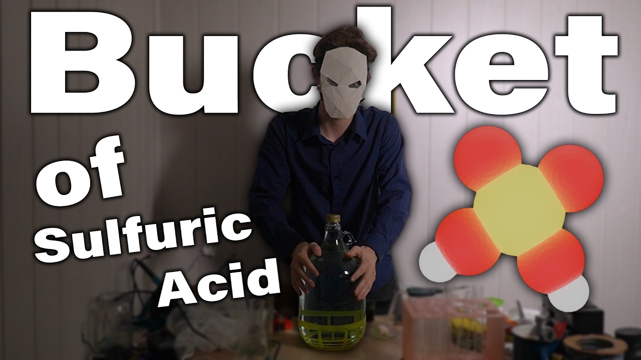 MAKiNG a bucket of sulfuric acid - YouTube