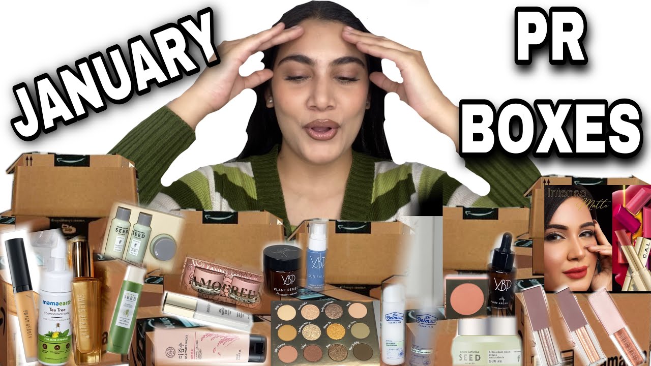 *FIRST TIME * UNBOXING JANUARY PR BOXES | MAKEUP | SKINCARE - YouTube
