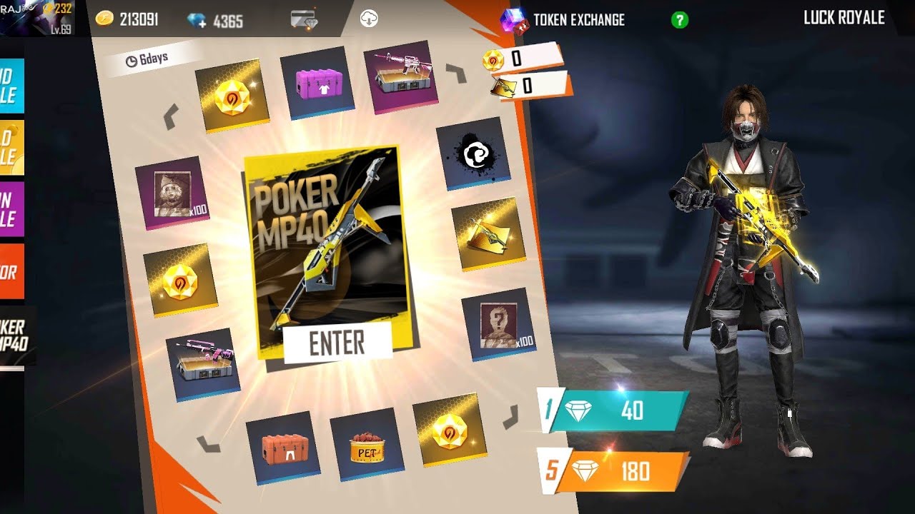 RIP MY 4,500 😭😭 DIAMONDS !! POCKER MP40 SKIN !! - YouTube