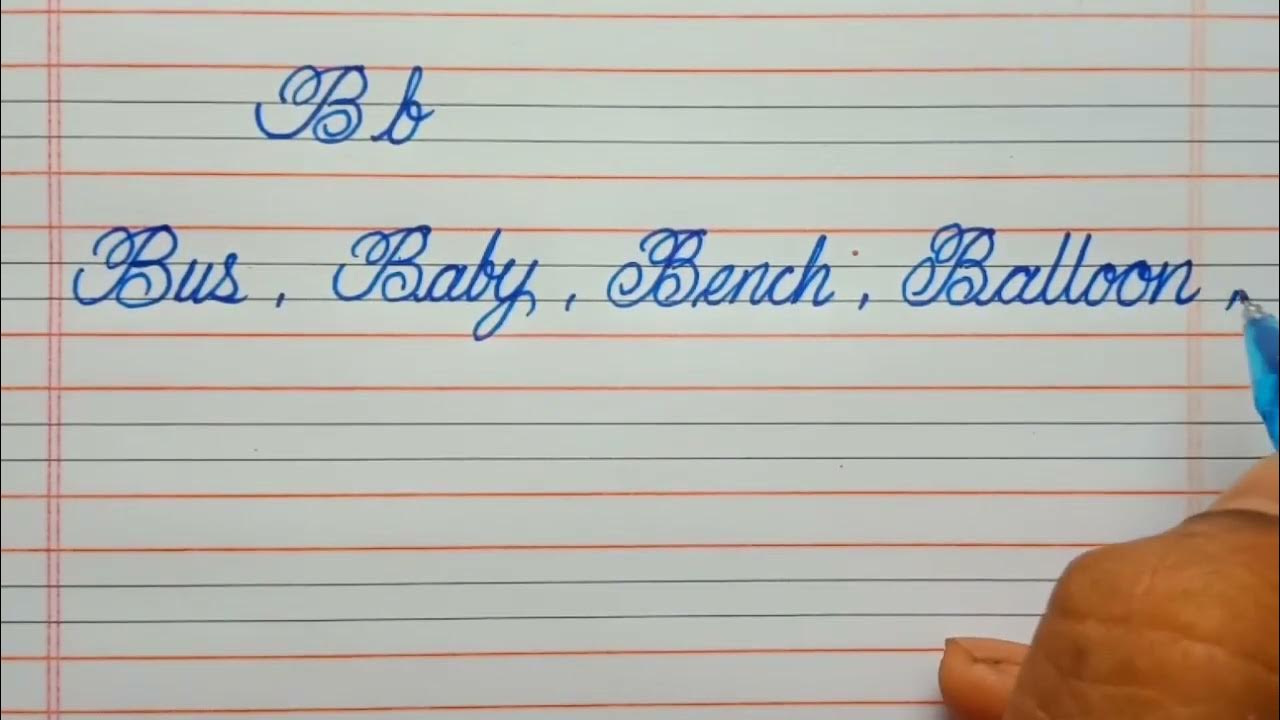 How to write the letter "B" in cursive writing || Beginner's ...