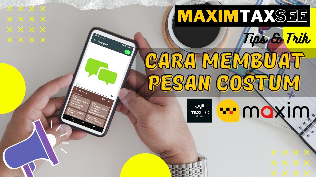 Buat Pesan Custom Di Maxim, Tutorial Bike Maxim Driver - YouTube