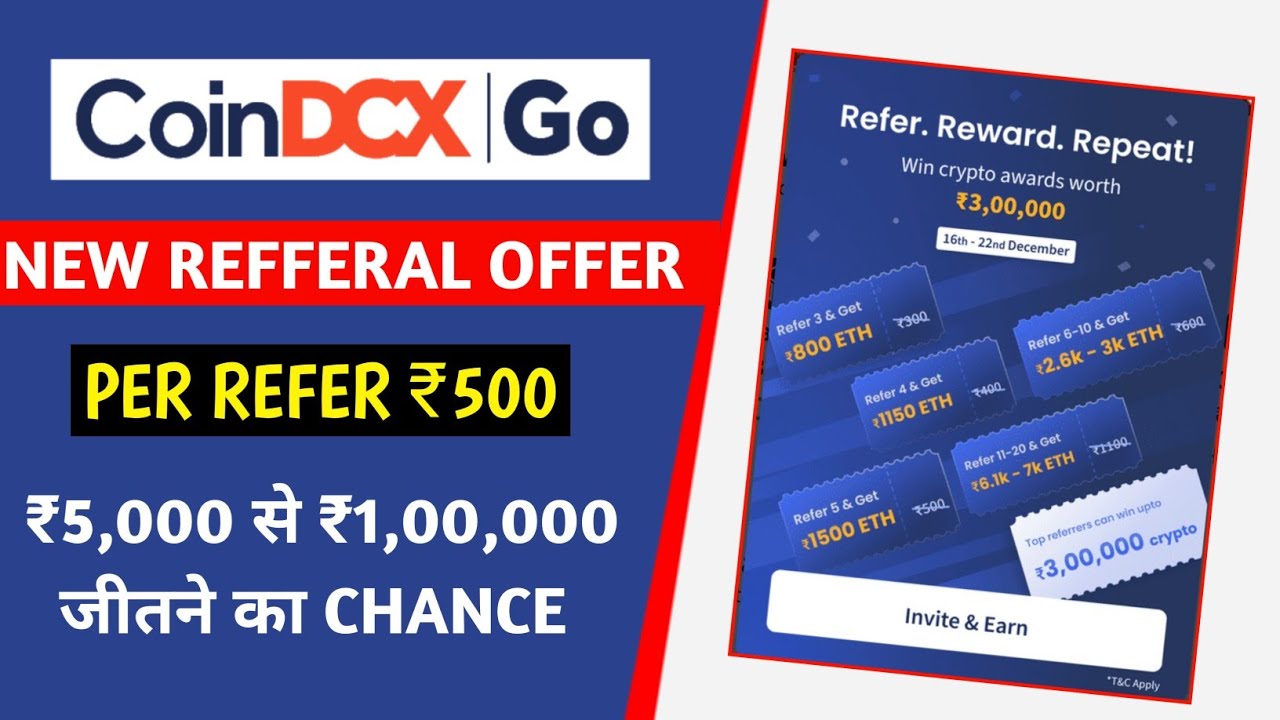 Coindcx Go new refferal offer l coindcx Go refer reward repeat offer ...