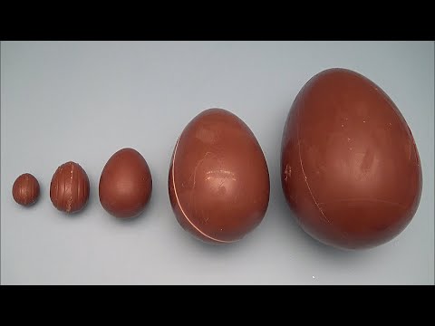 Learn Sizes with Surprise Eggs! Opening Kinder Surprise Egg and HUGE JUMBO Mystery Chocolate Eggs!38
