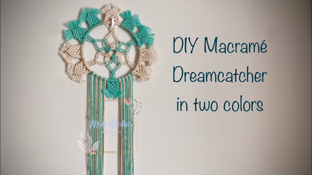 DIY Macramé Two-Color Dreamcatcher - YouTube