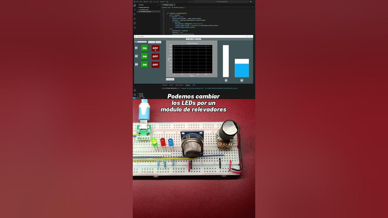 Circuito con interfaz gráfica programada en Python 🌶️ - YouTube
