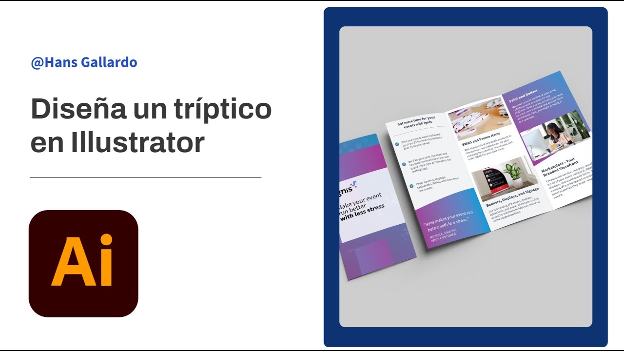Diseña un Tríptico en Illustrator desde cero | Curso Completo - YouTube