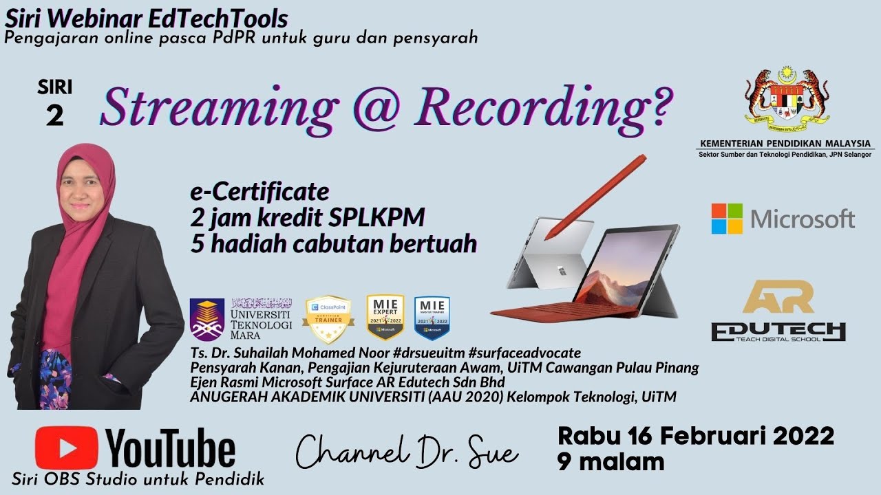 Siri Webinar EdTechTools (Siri 2: Streaming @ Recording?) [16.2.2022 ...