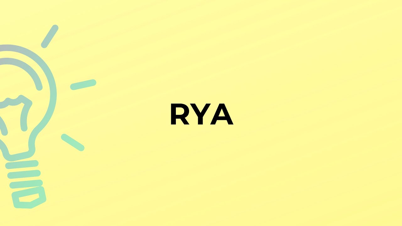 What is the meaning of the word RYA? - YouTube