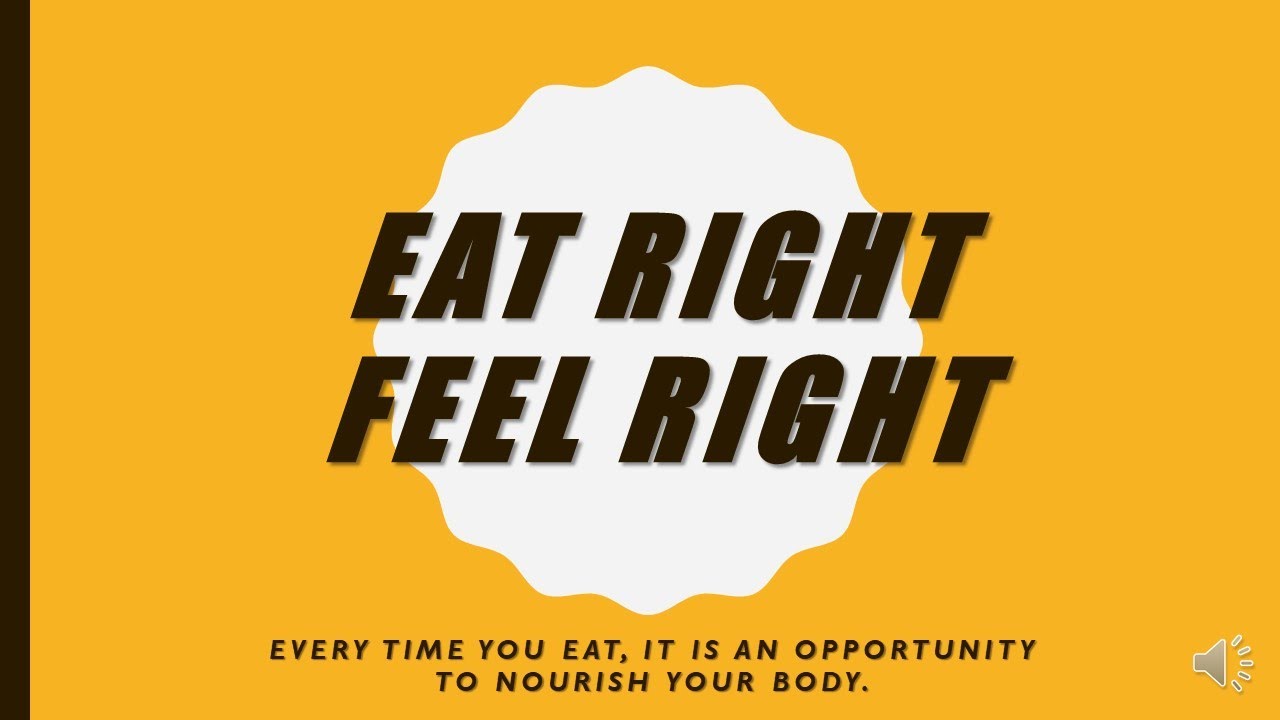 EVS : Eat Right Feel Right - YouTube