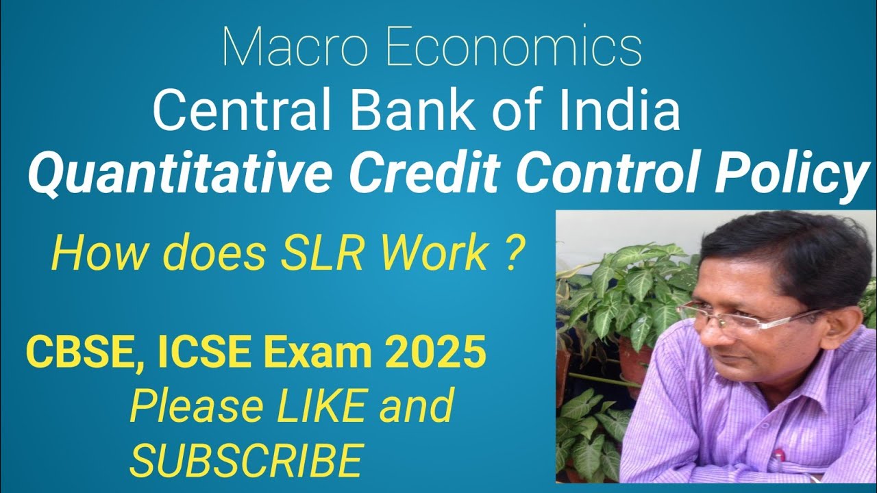 || Class 12|| Role of SLR (Statutory Liquidity Ratio) to Control Money ...