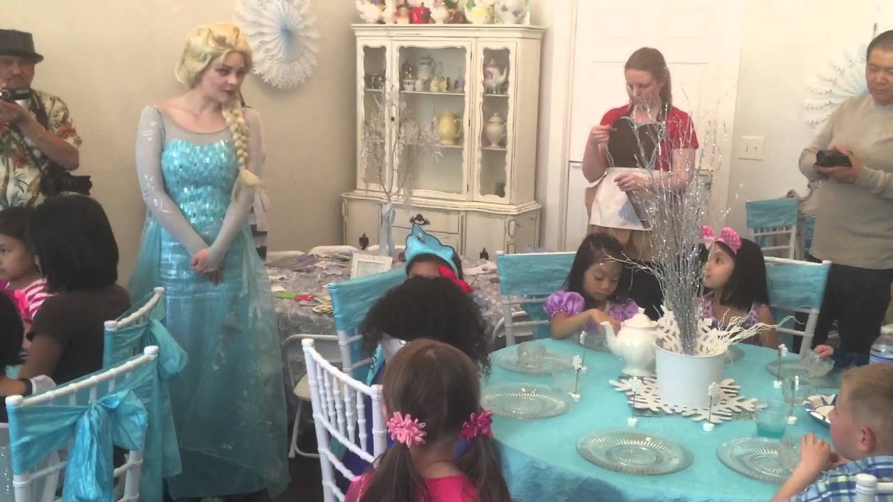 Tea Party with Queen Elsa - YouTube
