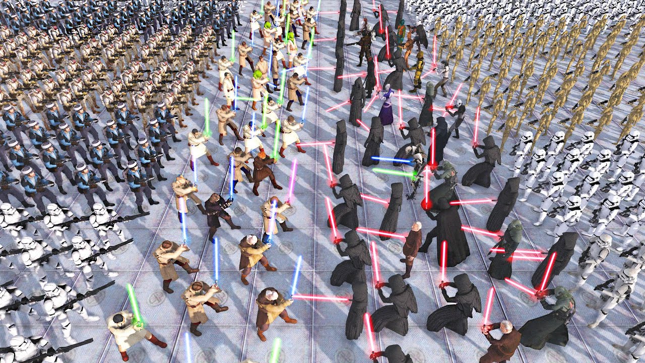 Every SITH ARMY vs Every JEDI ARMY Arena Battle! - Men of War: Star ...