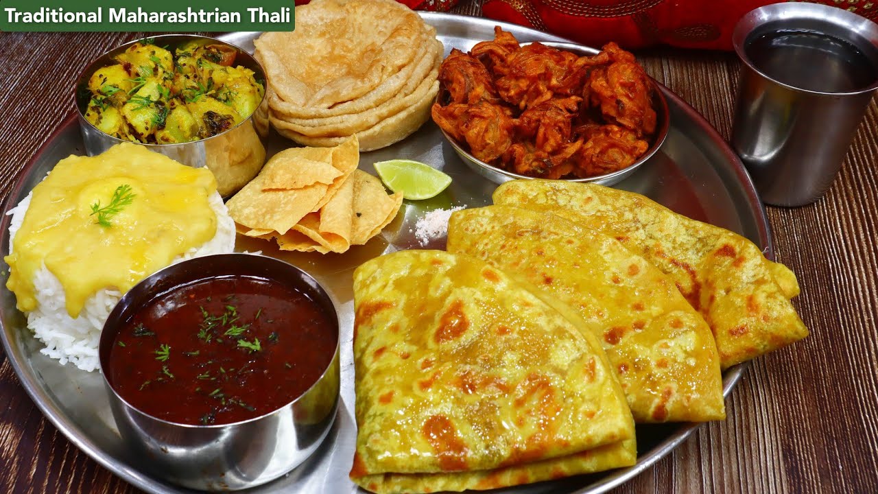 स्पेशल महाराष्ट्रीयन थाली | Maharashtrian Thali Recipe | महाराष्ट्रीयन ...