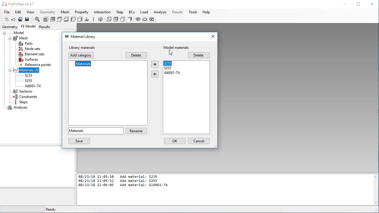 PrePoMax & CalculiX - Material Library - YouTube