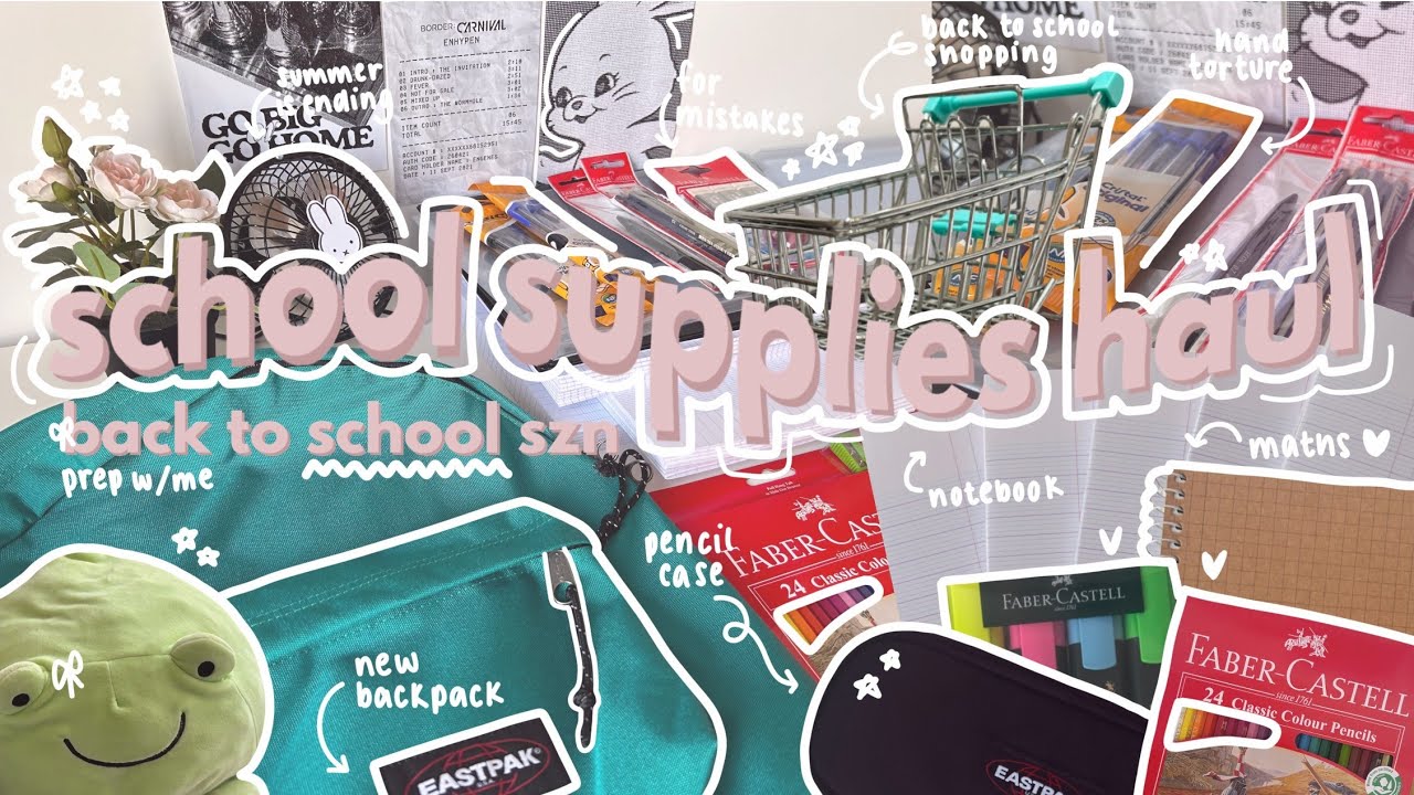 📓🎀 BACK TO SCHOOL shopping haul 2024 | prep w/me for back to school ...