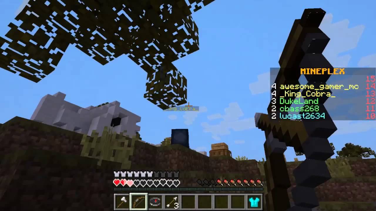 Minecraft #3 (one in the quiver, super smash mobs, block hunt, hunger ...